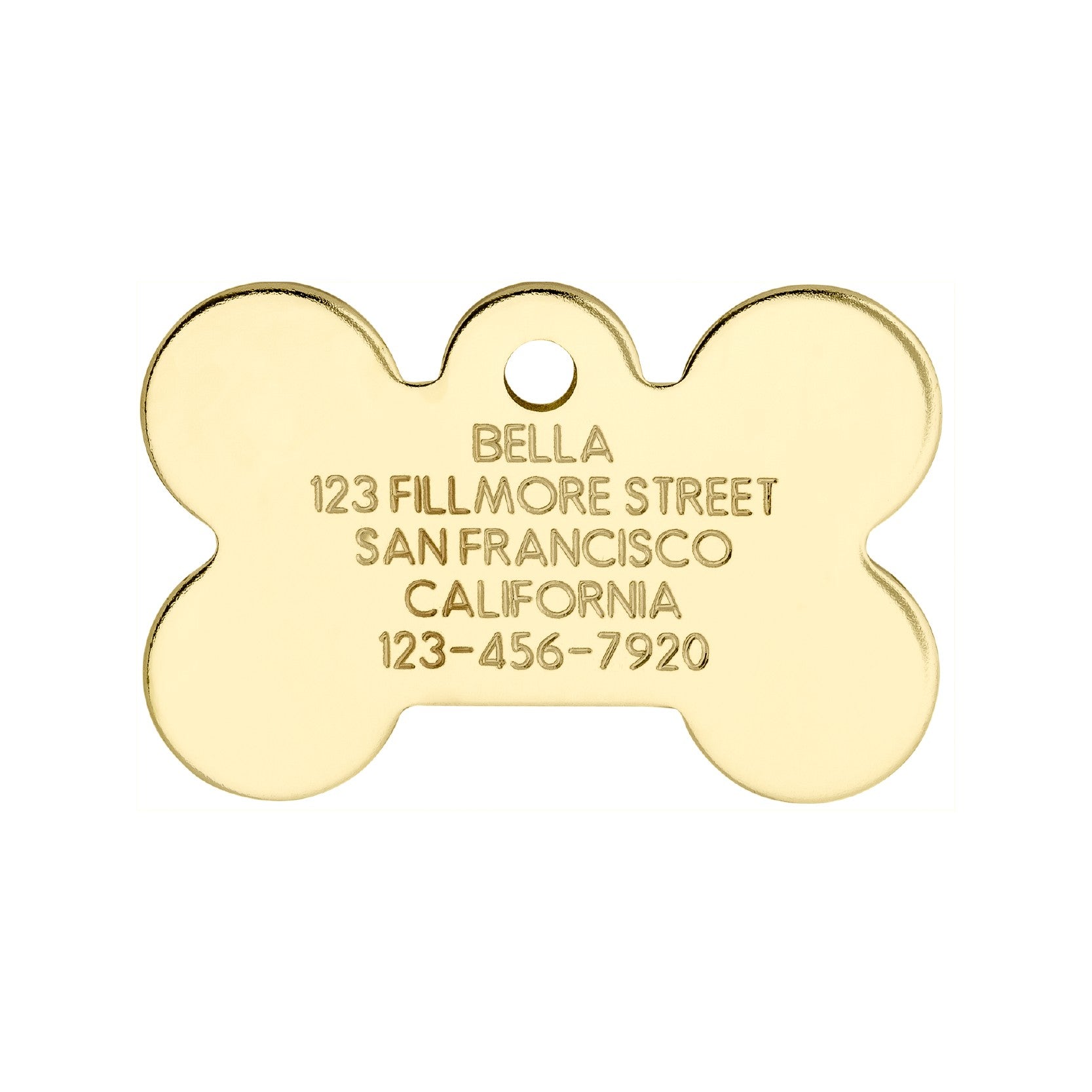 Classic Two-Sided Bone Dog Tag - Stainless & Brass - Fast Shipping ...