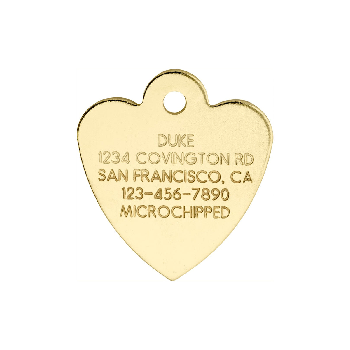 Classic Two-Sided Heart Dog & Cat Tag - Stainless & Brass - Fast ...