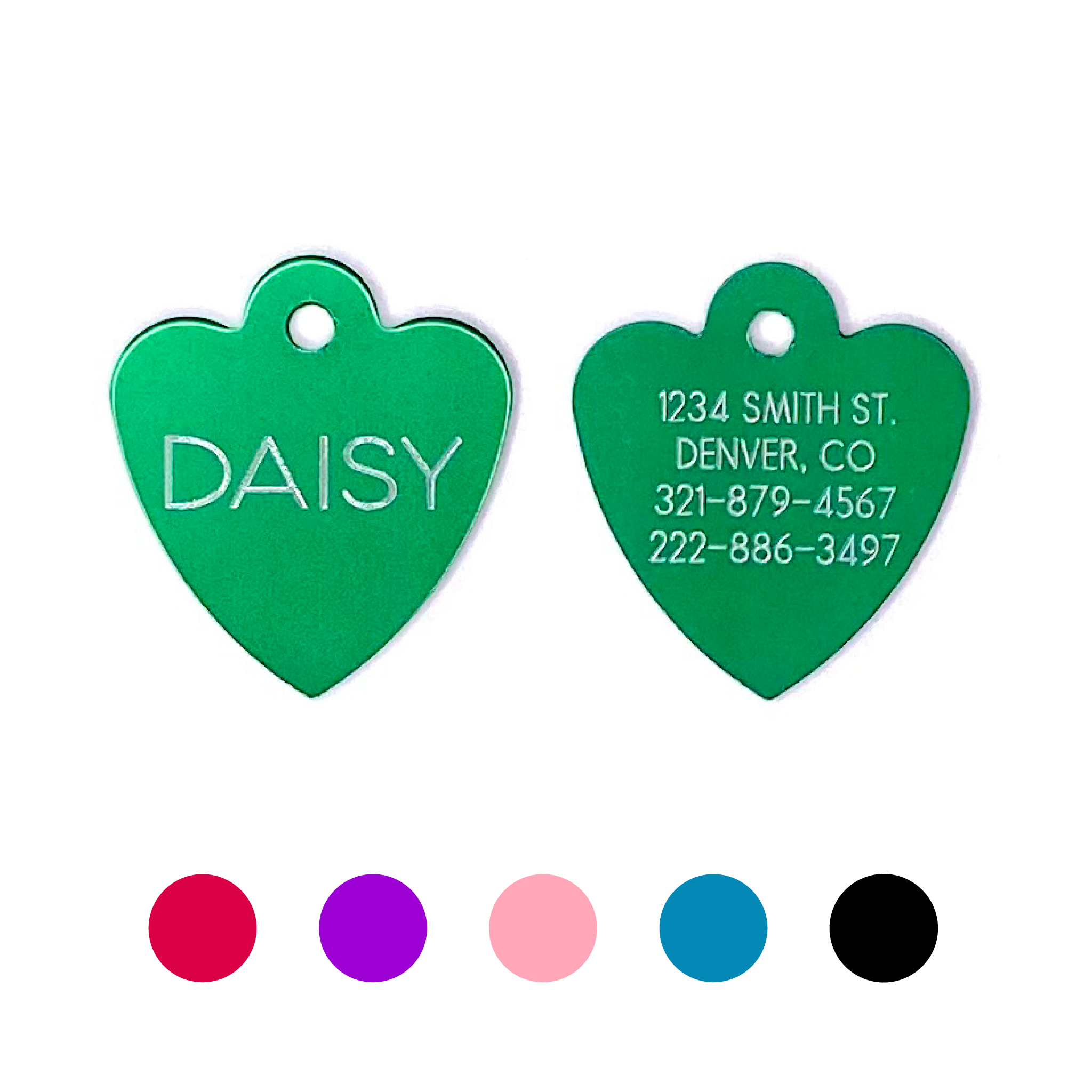 Love Your Pets Classic Heart Tag - Aluminum - Dog Tags and More - Fast ...