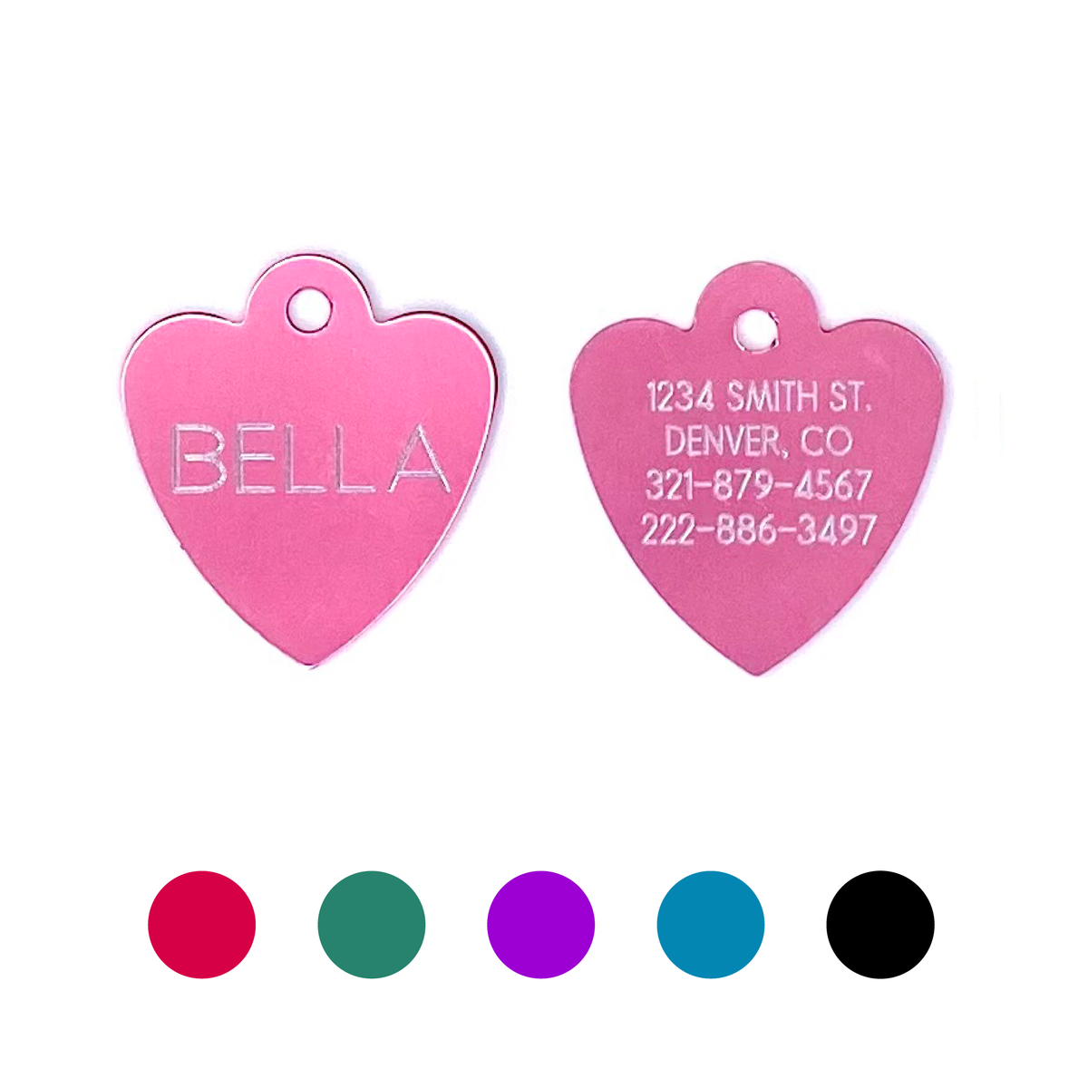 Love Your Pets Classic Heart Tag - Aluminum - Dog Tags and More - Fast ...
