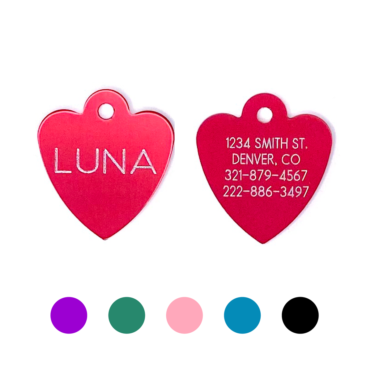 Love Your Pets Classic Heart Tag - Aluminum - Dog Tags and More - Fast ...