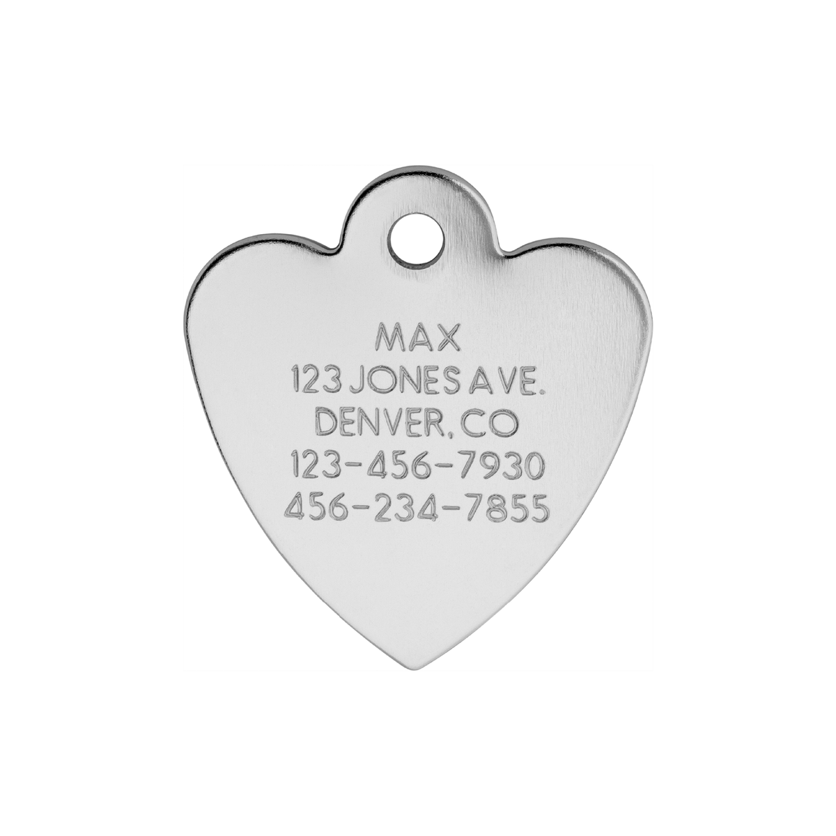 Classic Two-Sided Heart Dog & Cat Tag - Stainless & Brass - Fast ...